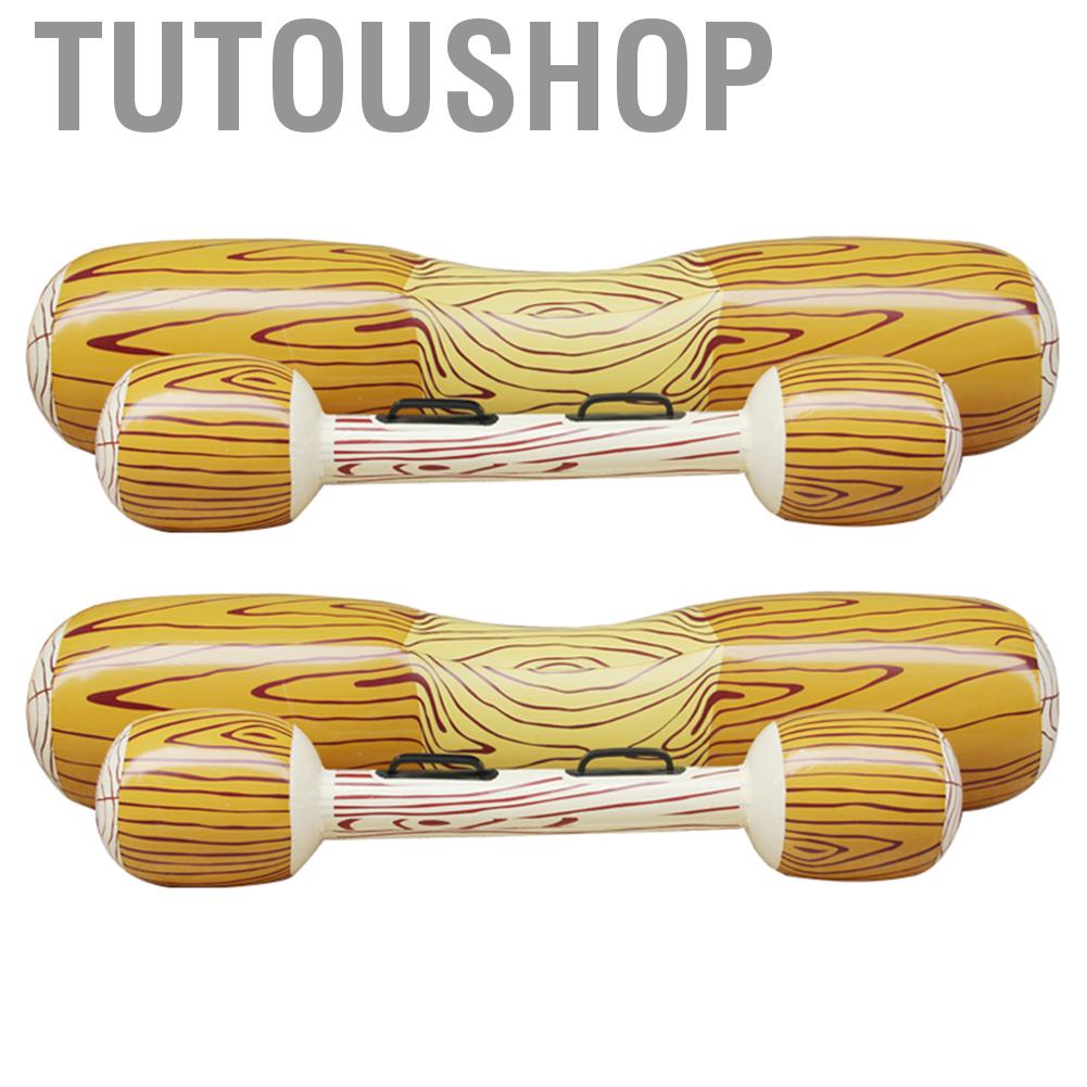 Tutoushop Inflatable Floating Row Toys Log Flume Joust Set Swimming ...