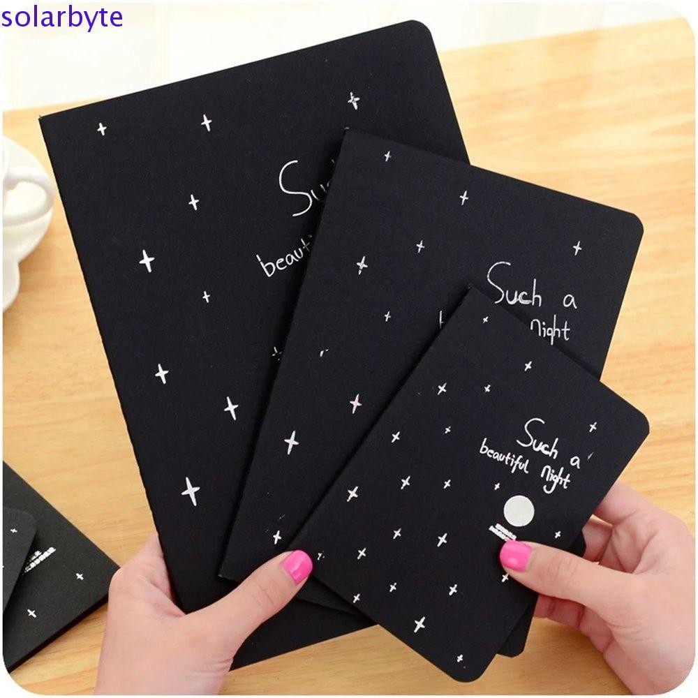 Solarbyte ว่างเปล่ากระดาษสีดํา Pad 60 หน้าอุปกรณ์การเรียน Sketch Book หน้าภายในภาพวาดกระดาษ ...