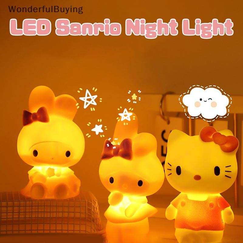 Wbth Kawaii Sanrio Hello Kitty LED Night Light Kuromi My Melody โคมไฟ ...