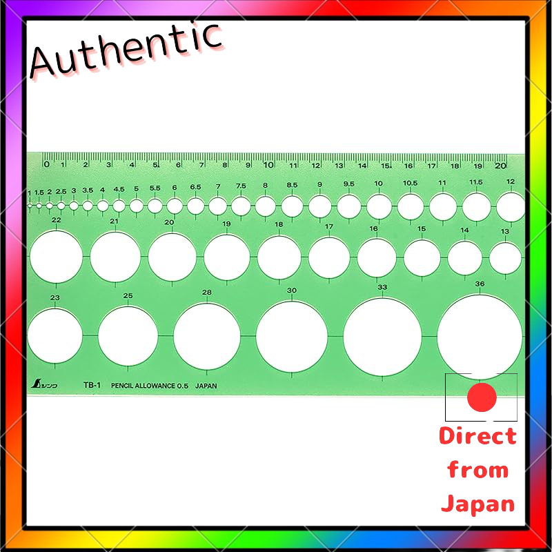 Shinwa Sokutei Medium Circle Template Ruler | Shopee Thailand