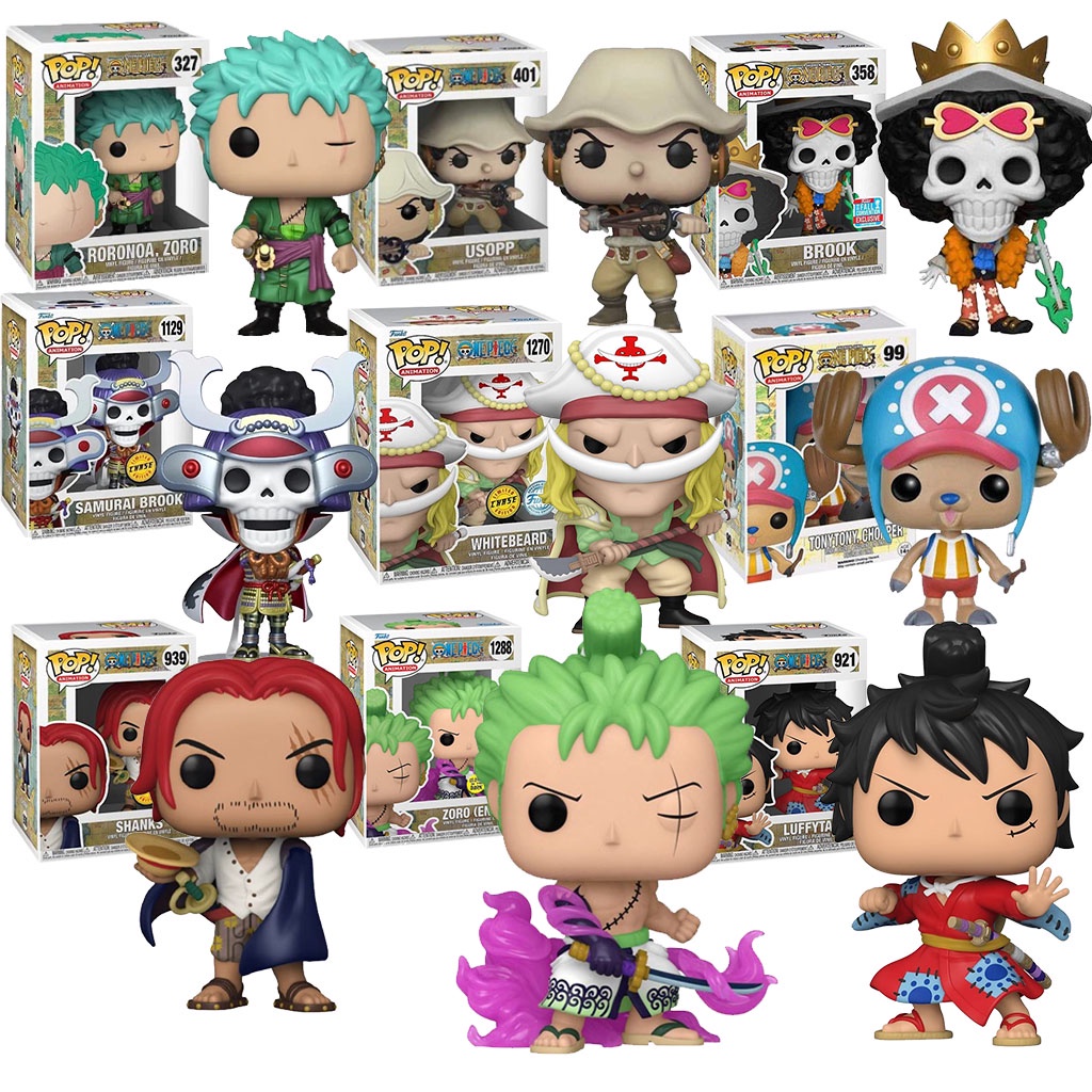 FUNKO โมเดลฟิกเกอร์ Monkey D Luffy Roronoa Zoro BROOK Shanks Trafalgar ...