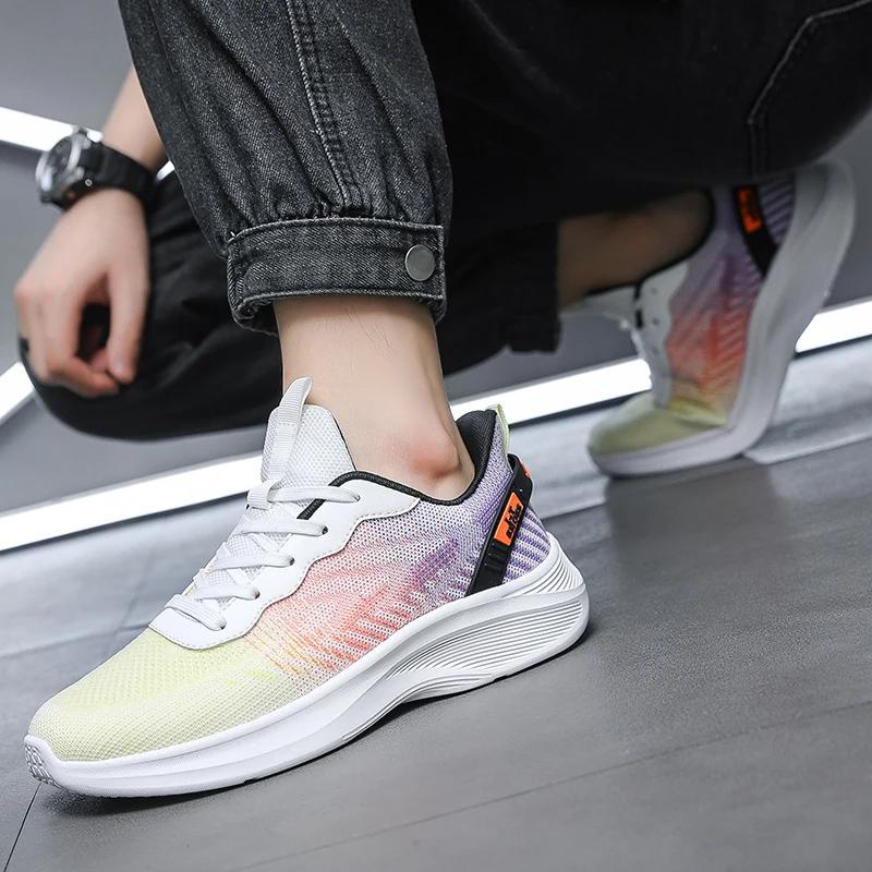 รองเท้าผ้าใบ รองเท้าวิ่ง ระบายอากาศ น้ําหนักเบา สีดํา สีขาว สีส้ม ...