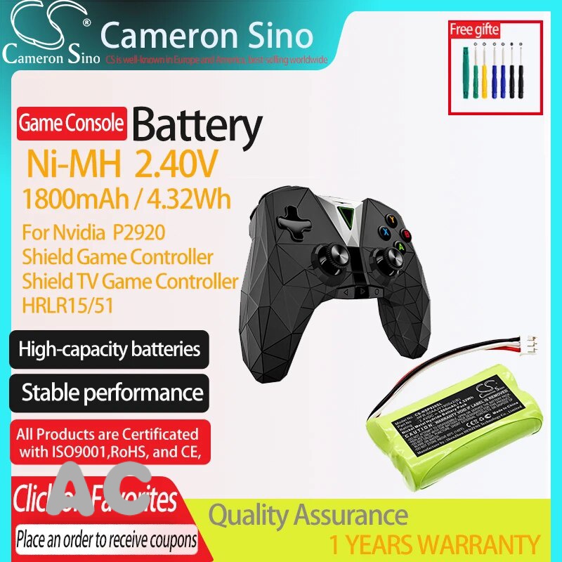 CS เกมคอนโซลแบตเตอรี่สำหรับ Nvidia Shield เกมคอนโทรลเลอร์ TV Game Controller P2920เหมาะกับ HFR ...