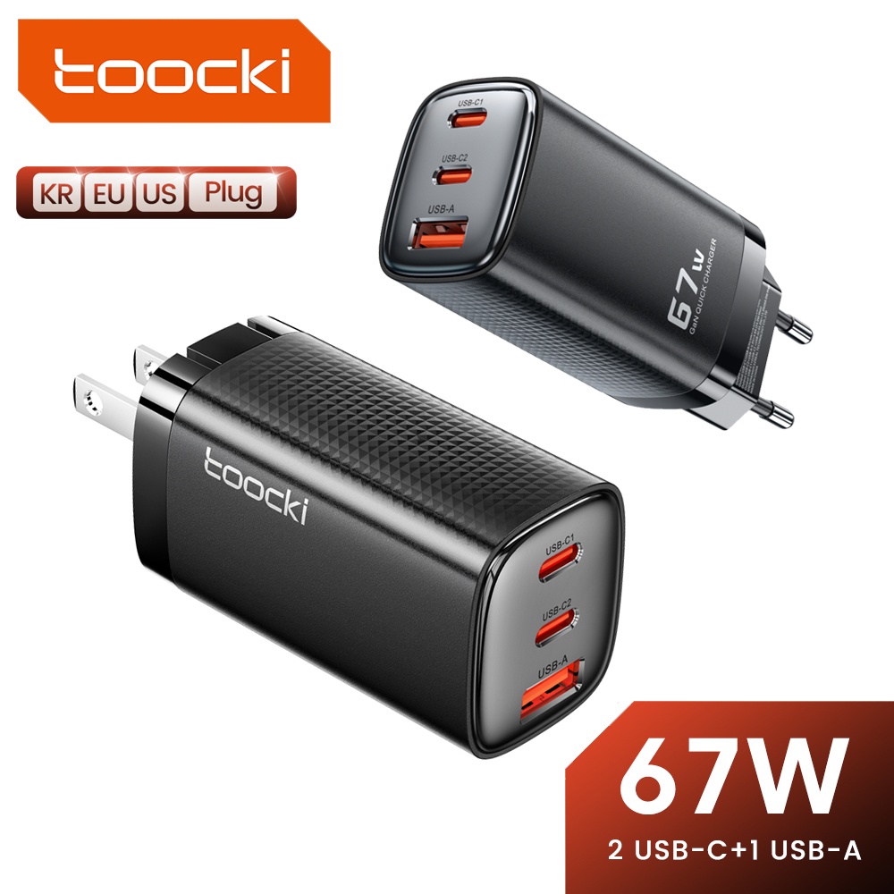 Toocki 67W GAN อะแดปเตอร์ชาร์จเร็ว PD3.0 QC4.0 USB Type C สําหรับ ...