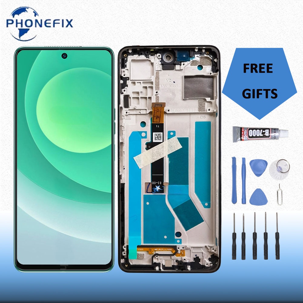 อะไหล่แผงหน้าจอสัมผัสดิจิทัล LCD ขนาด 6.8 นิ้ว แบบเปลี่ยน สําหรับ Tecno ...