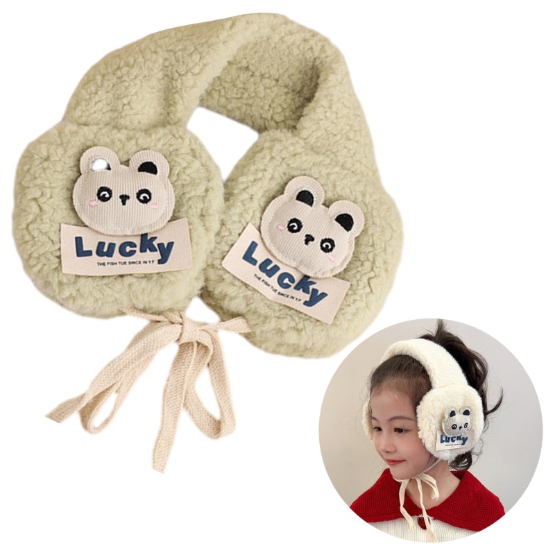 Haha เด็ก Unisex Windproof Plush หูอุ่นฤดูหนาวนักเรียนกลางแจ้งขี่ ...