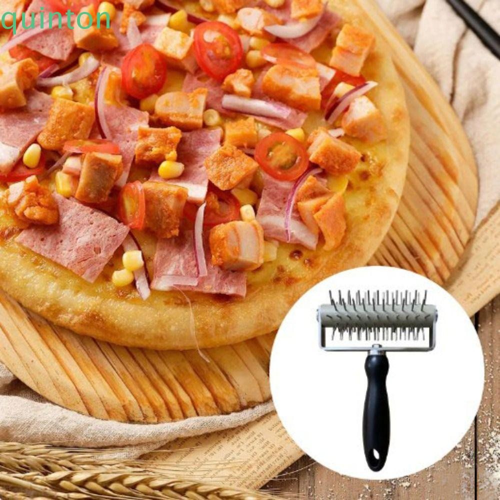 Quinton Pizza Hole Puncher พร้อมที่จับ PP Black Pizza Dough Roller ...