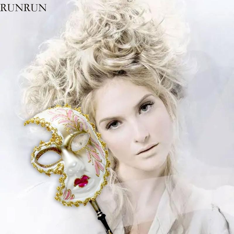 Run Carnivals Masquerade ชุดฮาโลวีนพร้อมไม้จับปาร์ตี้ Mardi Gras ...