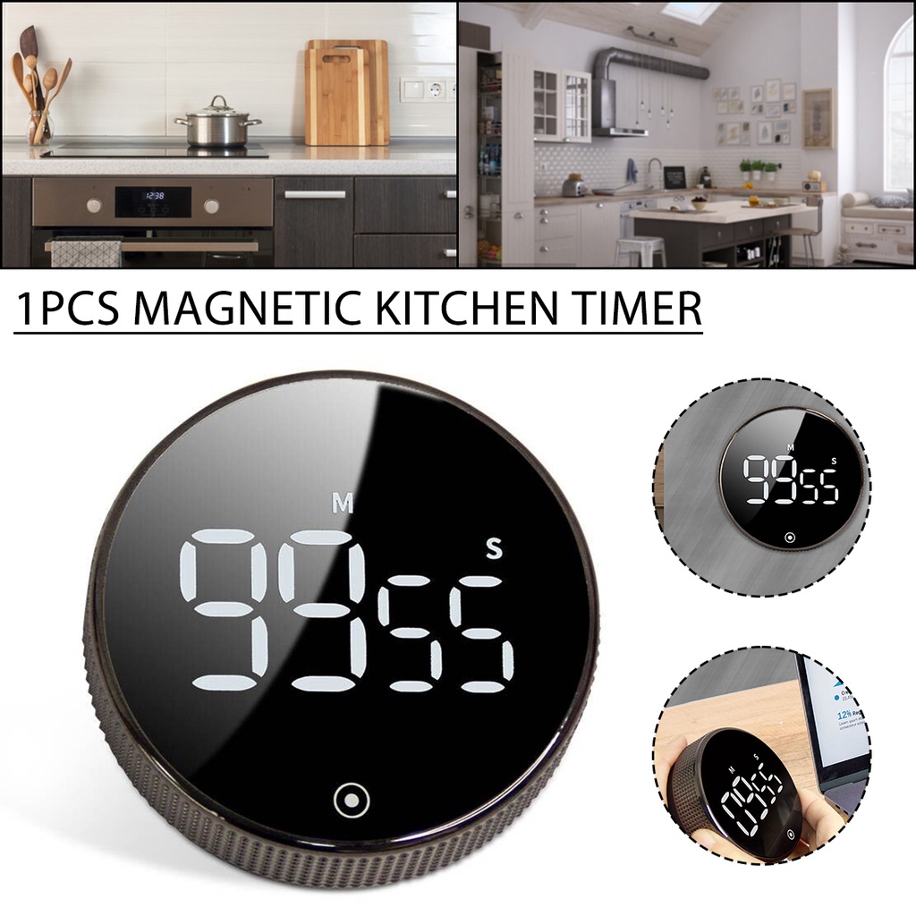 New Rotary Digital Magnetic Kitchen Timer Productivity Pomodoro Time ...