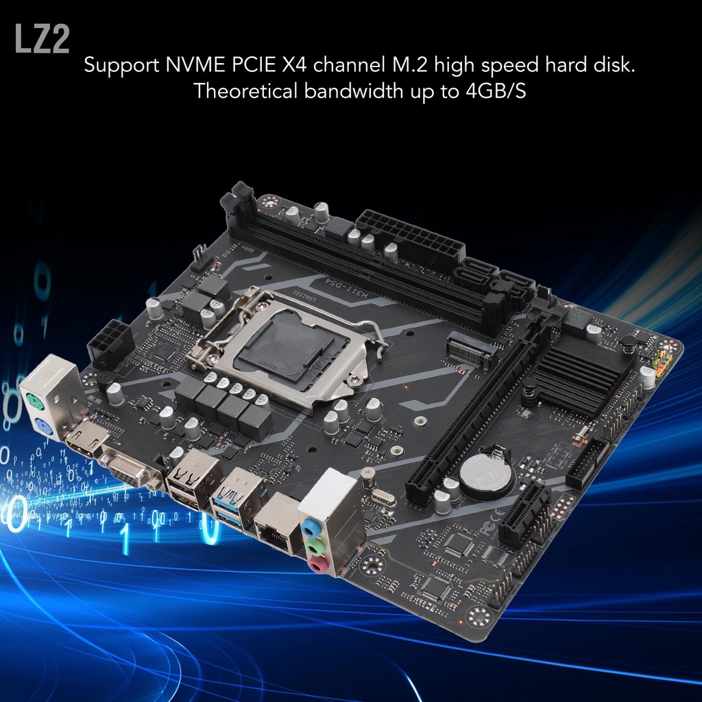 LZ2 H311 D4 เมนบอร์ด Dual Channel DDR4 6 เฟสแหล่งจ่ายไฟชิปรวม LGA 1151 เมนบอร์ดเดสก์ท็อปสำหรับ ...