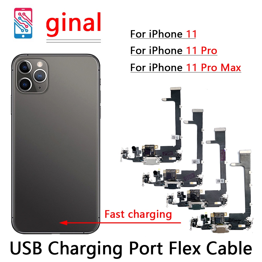 ของแท้ 100% บอร์ดชาร์จ USB พอร์ตยืดหยุ่น สําหรับ iPhone 11 Pro Max 11Pro | Shopee Thailand