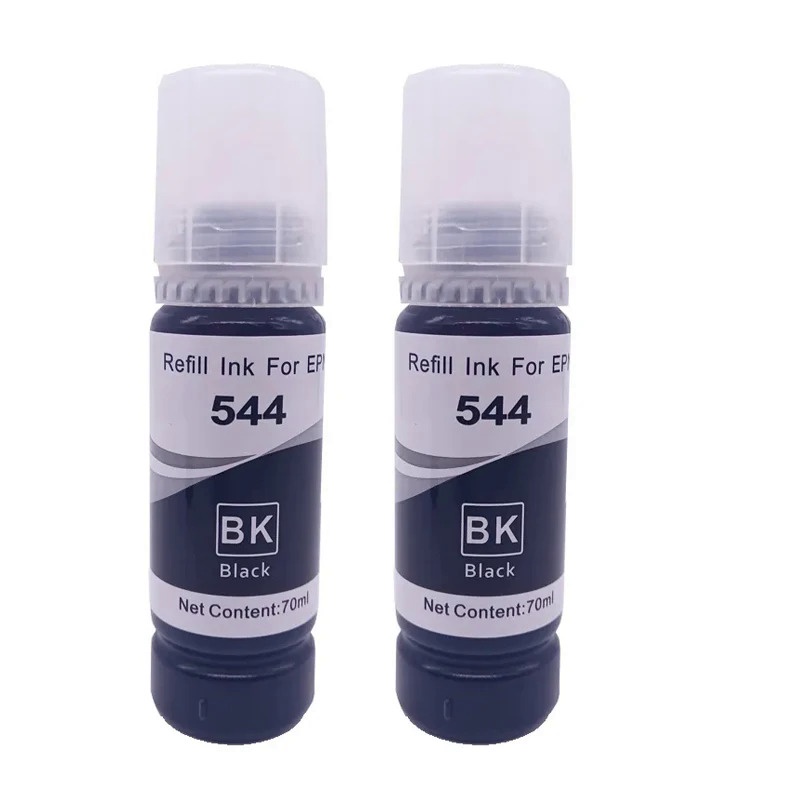 70ml x2 BK Color T544 544 Inkjet Dye Ink Bottle Refill For Printer ...