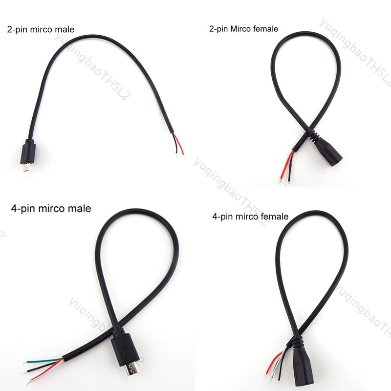 สายชาร์จ Micro USB 2.0 A ตัวผู้ ตัวเมีย 4 Pin 2 Pin 4 สาย สําหรับ ...