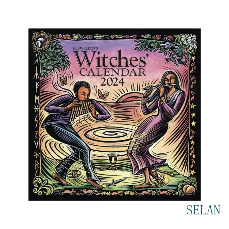 Selan 2024 ปฏิทินแม่มด ประณีต ฝีมือประณีต แขวนผนัง ปฏิทิน เครื่องประดับ ...