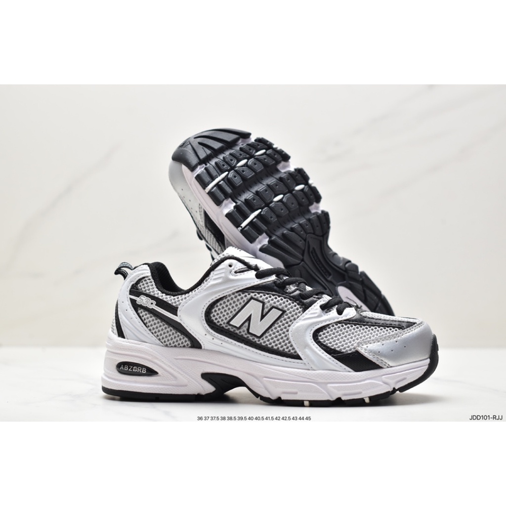 New Balance NB 530 วิ่ง Low Top สำหรับผู้ชายและผู้หญิง สีขาว สีดำ สีเทา ...