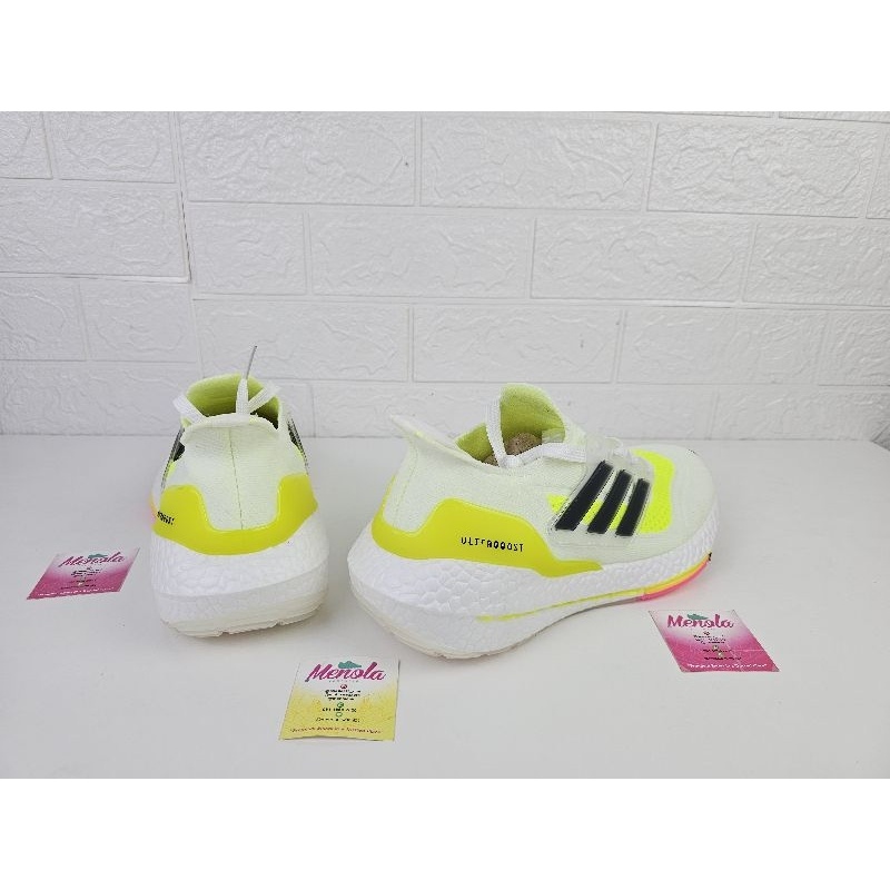 รองเท้าผ้าใบ Running Addss Ultraboost 21 สีขาว เขียวนีออน Unisex แฟชั่น ...