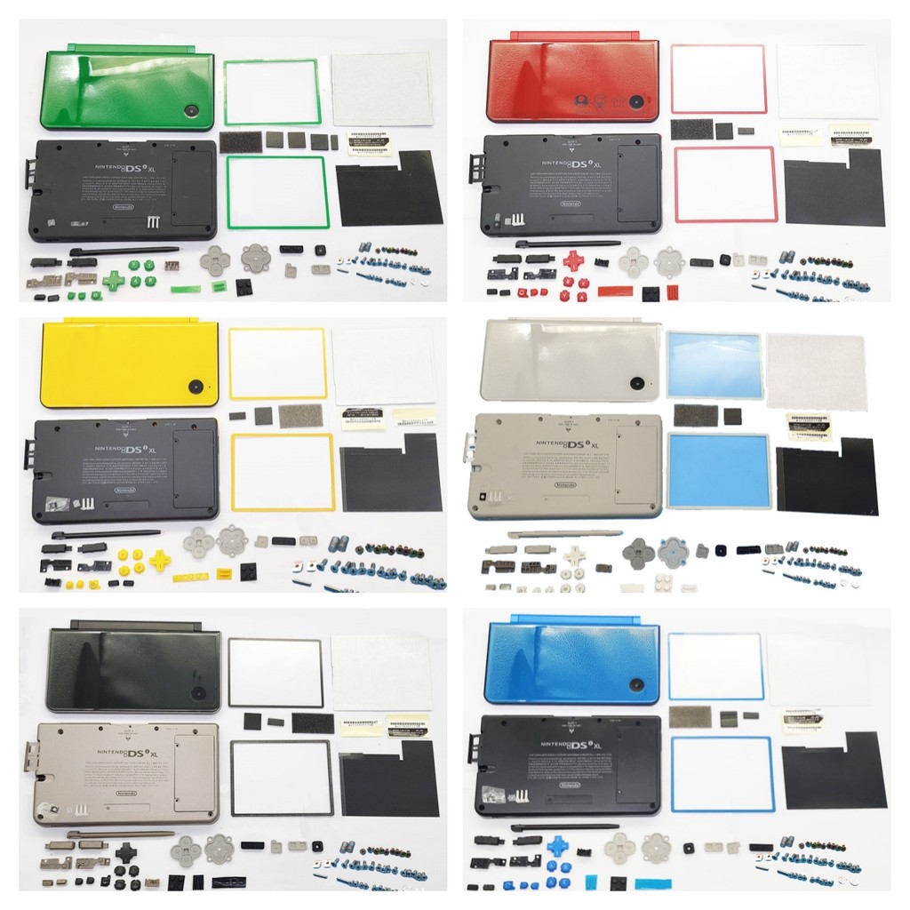 Ndsi XL DSi LL ชุดเปลือกทดแทนเฉพาะ-รวม SHELL, ปุ่ม, สกรู, สติ๊กเกอร์ ...