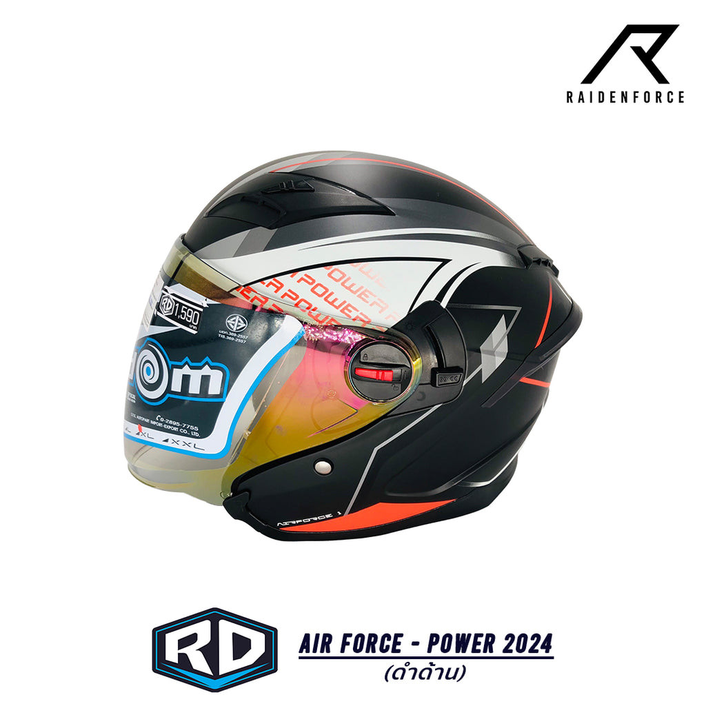 หมวกกันน็อค RANDOM HELMET Air Force - Power 2024 ดำด้าน | Shopee Thailand