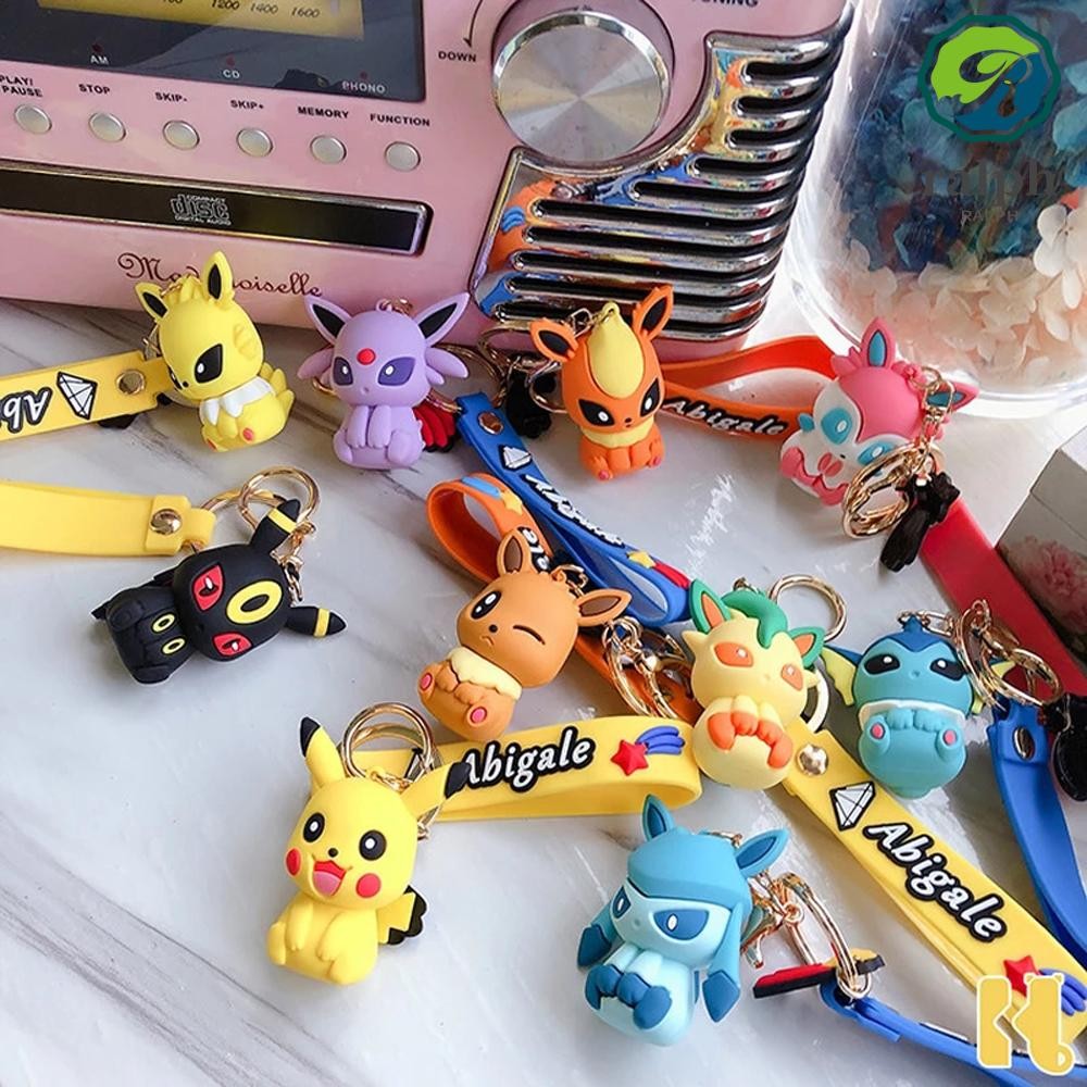 Ralph Eevee พวงกุญแจ Kawaii ของขวัญพวงกุญแจรถพวงกุญแจรูปอะนิเมะ PVC ...