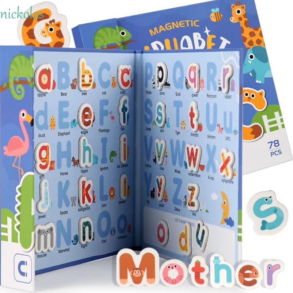 Nickolas 78pcs Matching Letter เกมของเล่น,ตัวอักษร ABC ตัวอักษรความรู้ ...