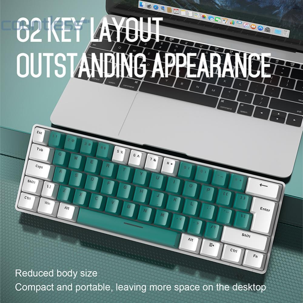 62 Keys Gamer Keyboard คีย์บอร์ดแบบมีสายแบบพกพาสําหรับ Deskop Laptop PC ...