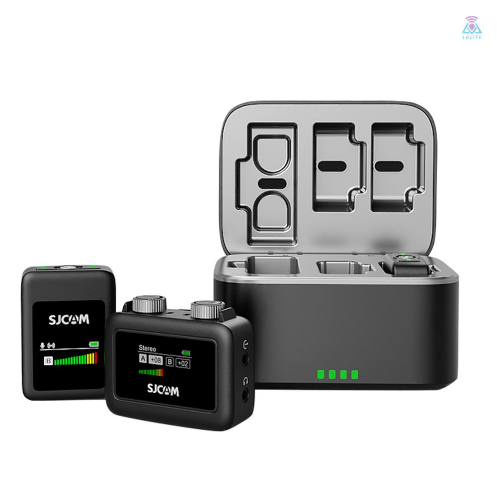 SJCAM M1 Wireless Microphone System with 50M Transmission Range - Perfect for Live Streaming and ...