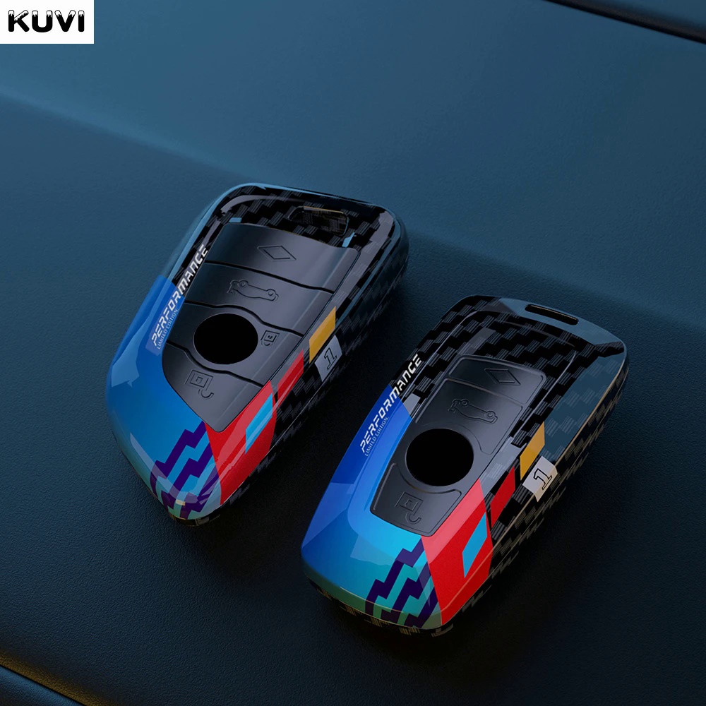 ABS Carbon Fiber Car Key Case Cover Shell For BMW F10 F20 F30 G20 G30 ...