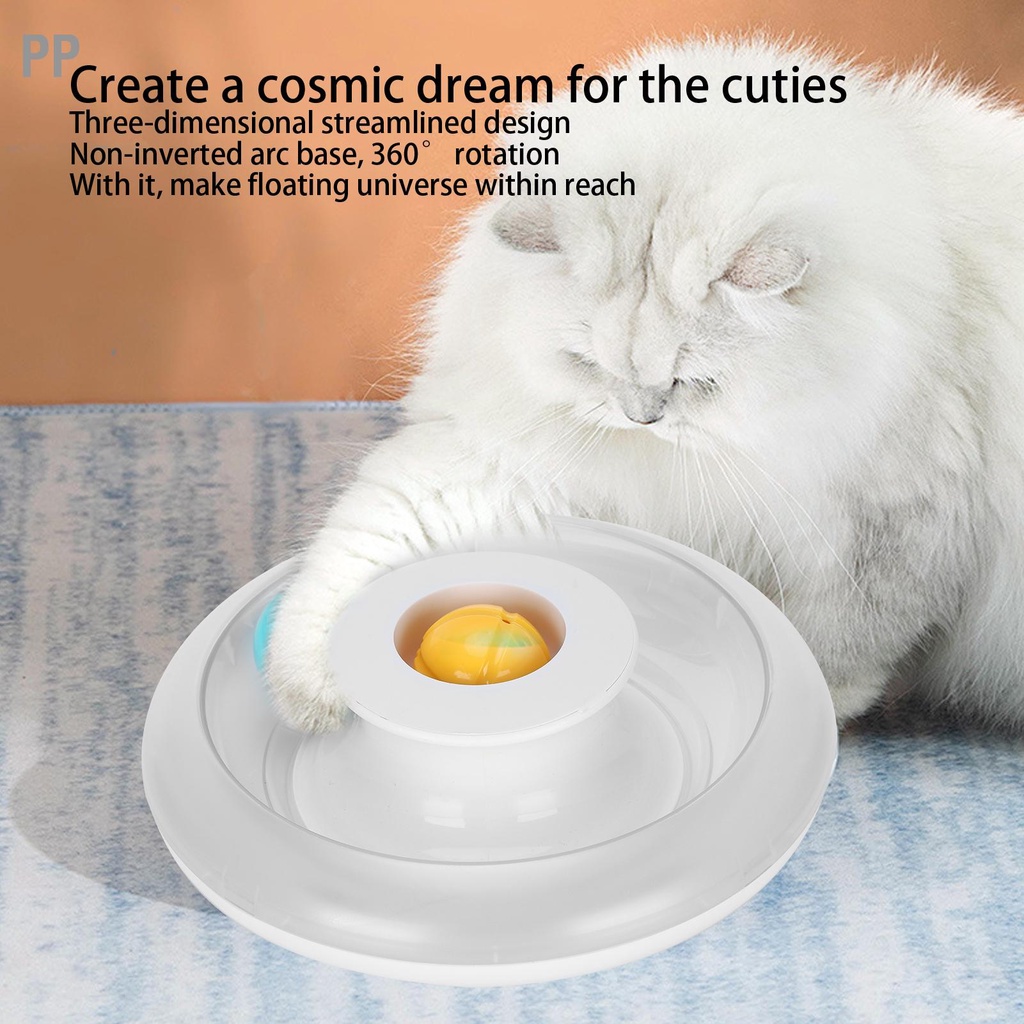 PP Cat Turntable Toy ทนทาน Roller Track Ball Plaything 2 ลูกบอลสีสัน ...