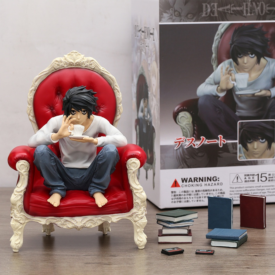 โมเดลฟิกเกอร์ PVC รูปการ์ตูนอนิเมะ Death Note L Coffee Sitting Version ...