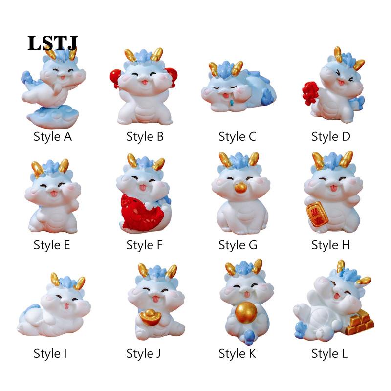 [Lstjj] โมเดลฟิกเกอร์ รูปมังกร ขนาดเล็ก 2024 สําหรับตกแต่งบ้าน โต๊ะ แดช ...