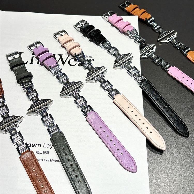 (มี4สี) สายสมาร์ทวอชท์ สายหนัง ขนาดสำหรับหน้าจอ 42/44/45/49 mm. พร้อม ...