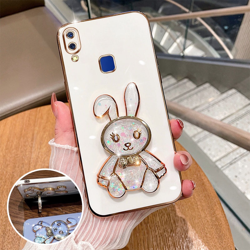 ใหม่ เคสโทรศัพท์มือถือแบบนิ่ม ลายกระต่าย ท้องฟ้ากลางคืน ประดับเลื่อม ...