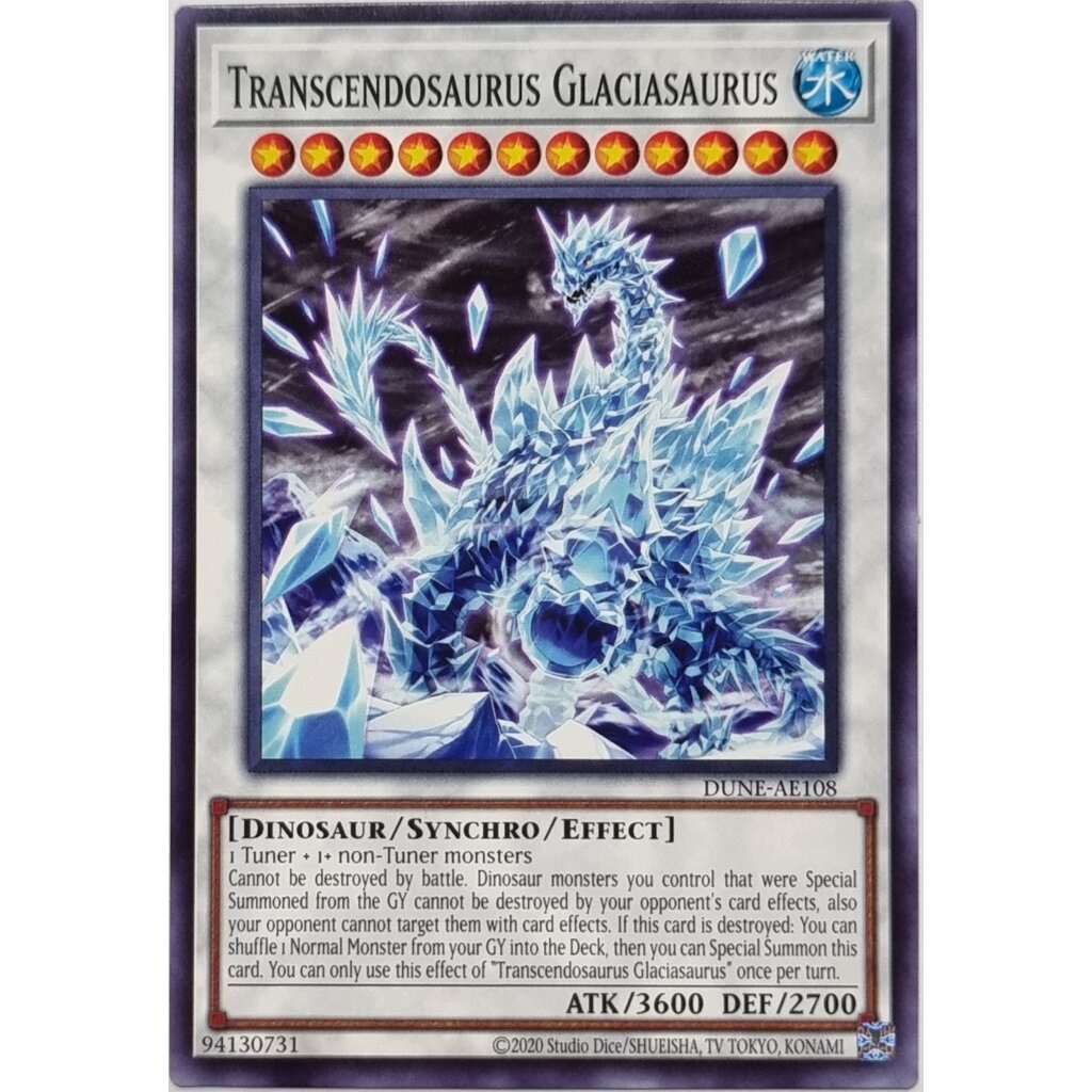Yugioh [DUNE-AE108] Transcendosaurus Glaciasaurus (Common) | Shopee ...