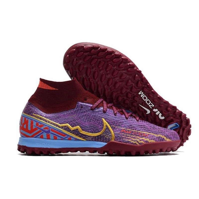 รองเท้าฟุตซอล Sepatu Nike Zoom Mercurial Superfly 9 Elite Mbappe Purple ...