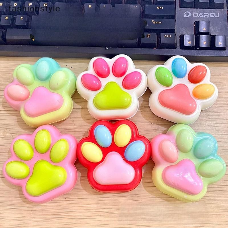 [Fas] 1 ชิ้น Soft Sticky ความเครียดบรรเทาของเล่นผ่อนคลายบีบ Cat Paw ของ ...