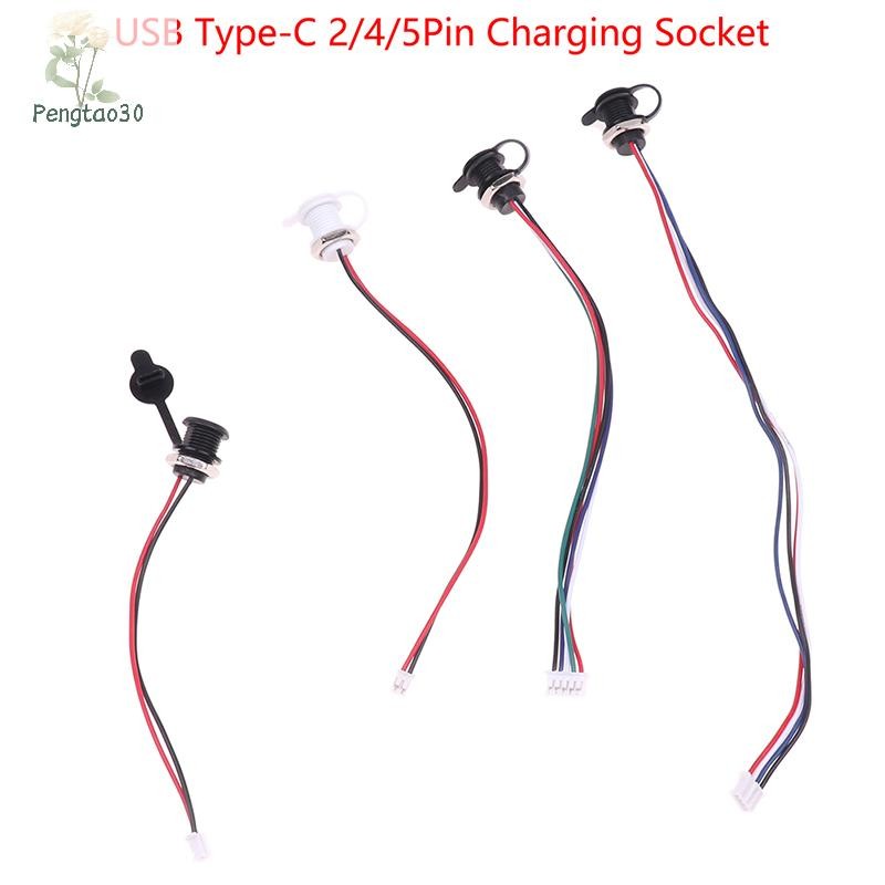 [Eao] Usb-c 2/4/5Pin ปลั๊กชาร์จกระแสไฟสูงพร้อม PH2.0 Nut Snap Lock ...