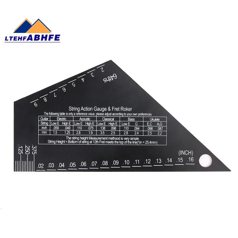 Fret Leveling เครื่องมือกีตาร์คอ Fingerboard วัดกีตาร์ Luthier เครื่องมือไม้บรรทัดสแตนเลส Fret