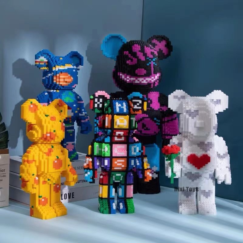 Half Anatomy Bear Nano Building Blocks Cartoon Colour With Drawer 3D ...