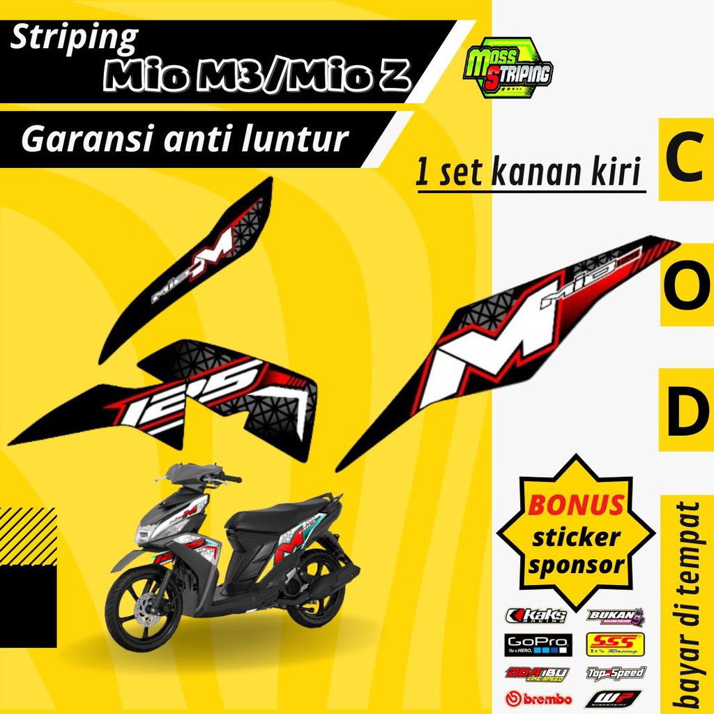 Striping Sticker Trim decal yamaha Mio M3 Mio Z Mio 125 cc 2014 2015 ...