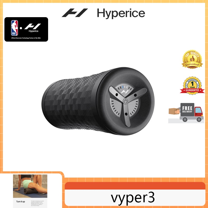 Hyperice Vyper 3 เครื่องนวดไฟฟ้า ลูกกลิ้งโฟมไฟฟ้า บาร์เรล ฟิตเนสบาร์ Vyper3 ลูกกลิ้งโฟมไฟฟ้า ...