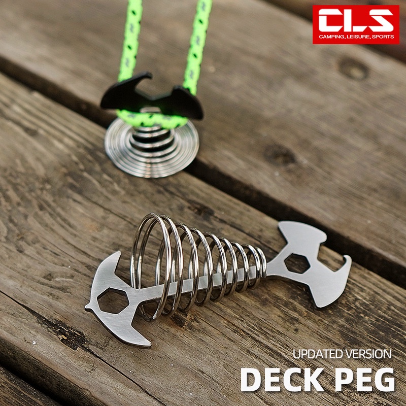 สมอบก สำหรับพื้นไม้ CLS Fishbond Rope Buckle Deck Peg with Spring ตะขอ ...