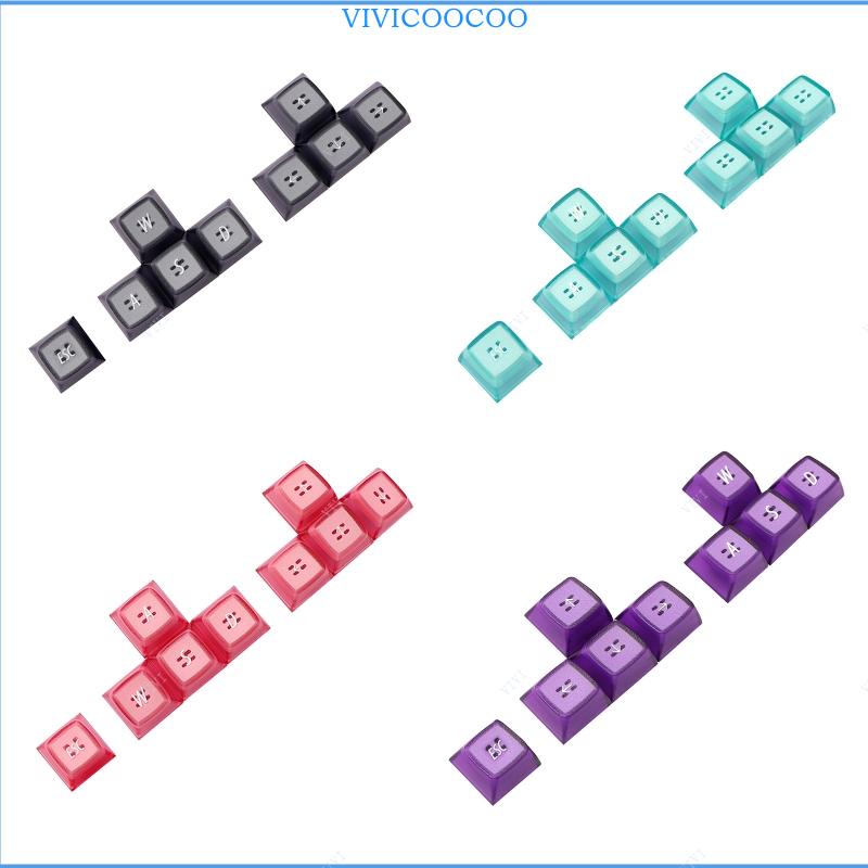 Vivi ปุ่มกดคีย์บอร์ด PBT WASD Direction ESC มีไฟแบ็คไลท์ สองสี 9 ชิ้น ...