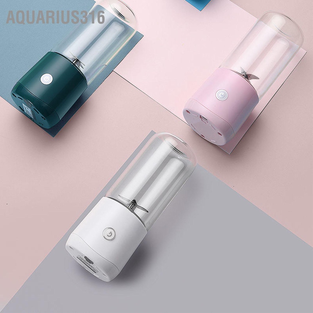 Aquarius316 แบบพกพา Juicer เครื่องปั่นชาร์จ 380ml 8 มีดมัลติฟังก์ชั่น Mini น้ำผลไม้ Extractor ...