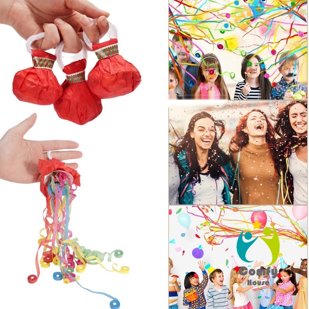 Comfy พลุกระดาษ แบบโยน ริบบิ้นกระดาษ ฉลองปาตี้ เทศกาล Hand Throw ...