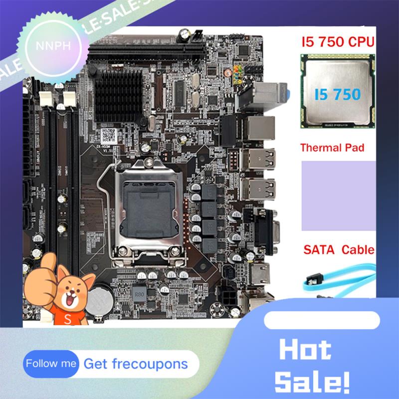 เมนบอร์ดหน่วยความจํา H55 LGA1156 DDR3 รองรับ I3 530 I5 760 Series CPU ...
