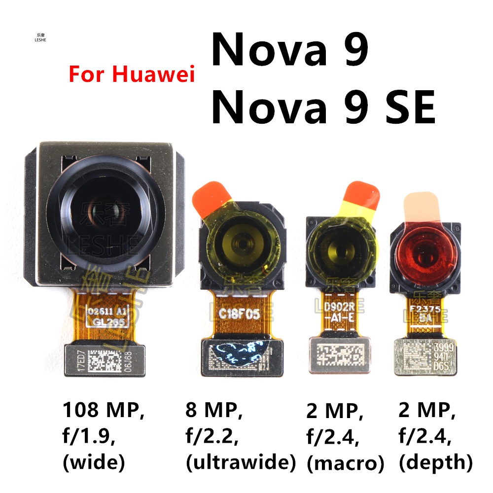 กล้องหลังสําหรับ Huawei Nova 9 SE 9SE กลับ Ultrawide + Depth + Macro ด้านหน้า Selfie Samll กล้อง ...