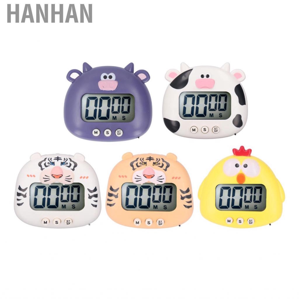 Hanhan Desk Timer Compact Cartoon Animal Countup Countdown Cooking Big ...