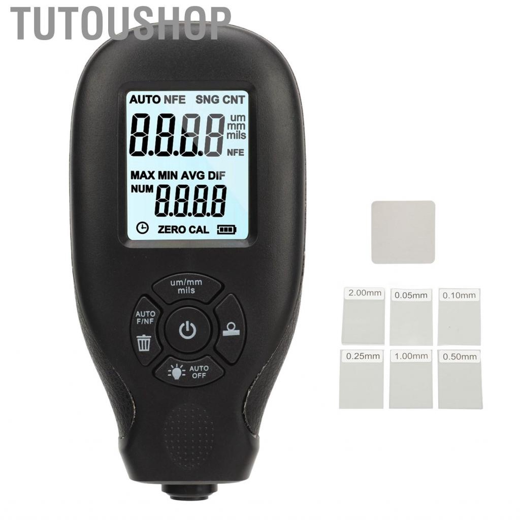Tutoushop Paint Coating Thickness Gauge Measuring Meter 0‑2000UM ...
