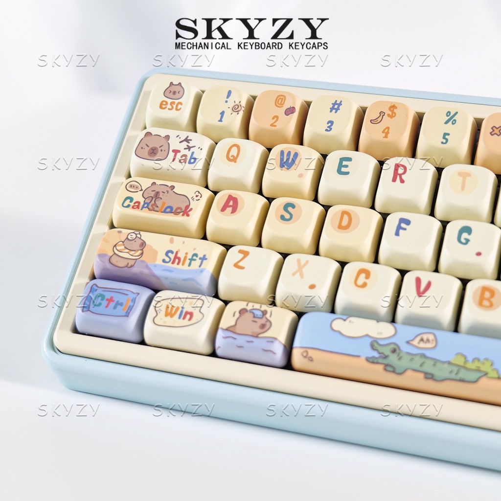 Capybara Keycaps SOA Profile การ์ตูนน่ารัก PBT Dye Sub คีย์บอร์ด ...