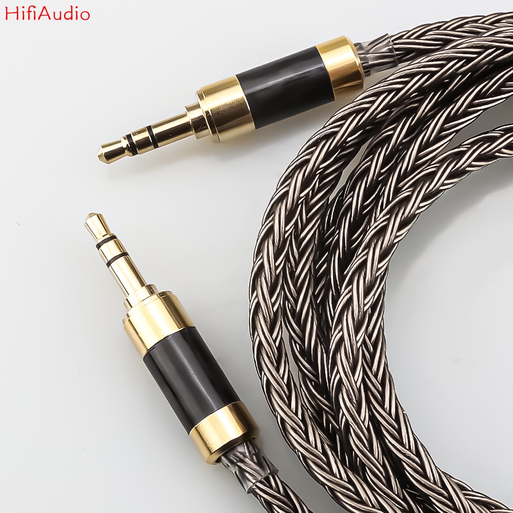 16 Core 7N OCC Mini trs jack 3.5 male to 3.5 mm สเตอริโอ aux male ...